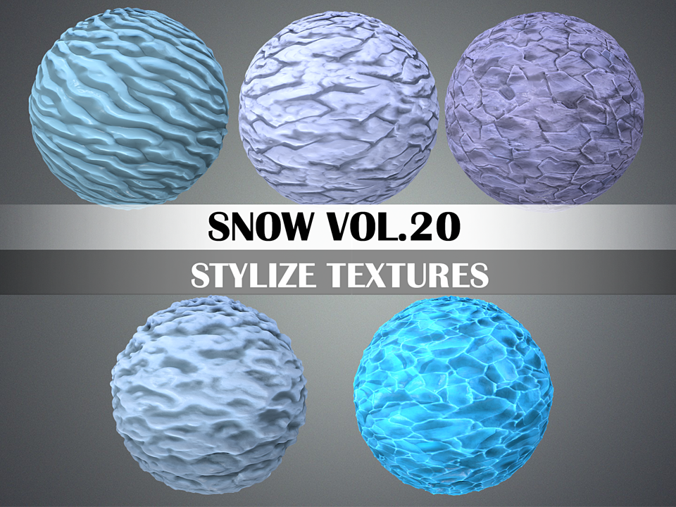 Stylized Snow Vol.20 - Hand Painted Texture