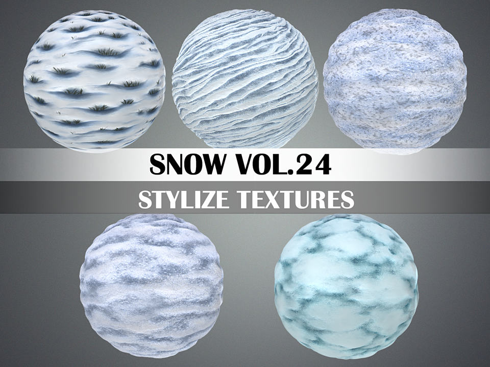 Stylized Snow Vol.24 - Hand Painted Texture