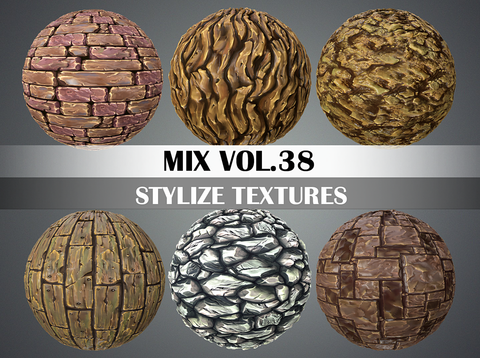 Stylized Mix Vol.38 - Hand Painted Textures