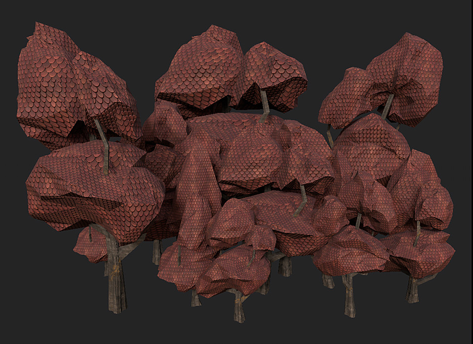 Cartoon Tree Pack 4 Var