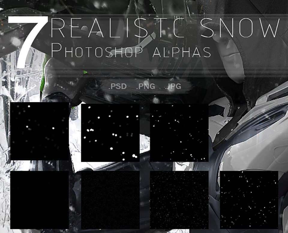 4K Realistic Snow Alpha Pack PS
