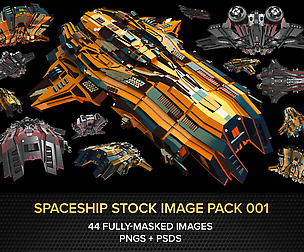 2D Space game assets - Spaceship Escorpión