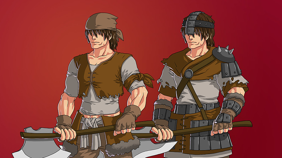 RPG Ruffian and Barbarian Class - With Poses