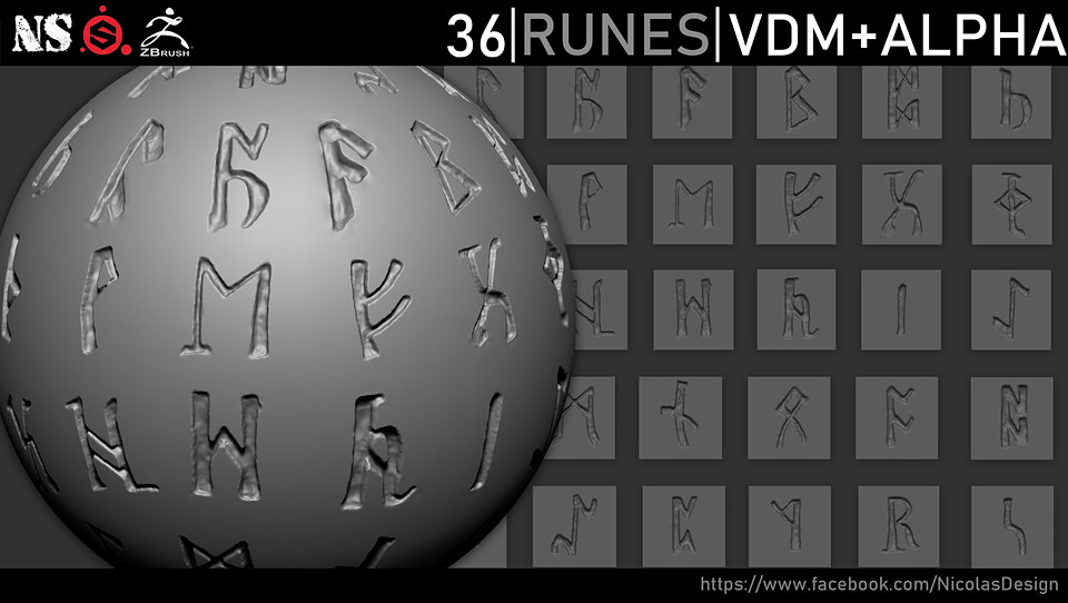 Gothic Runes VDM Brush +Alpha