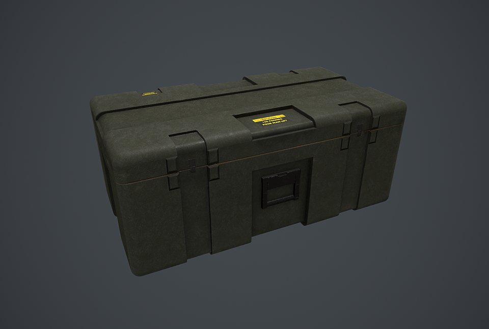 Military Weapon Crate Low Poly / PBR / VR
