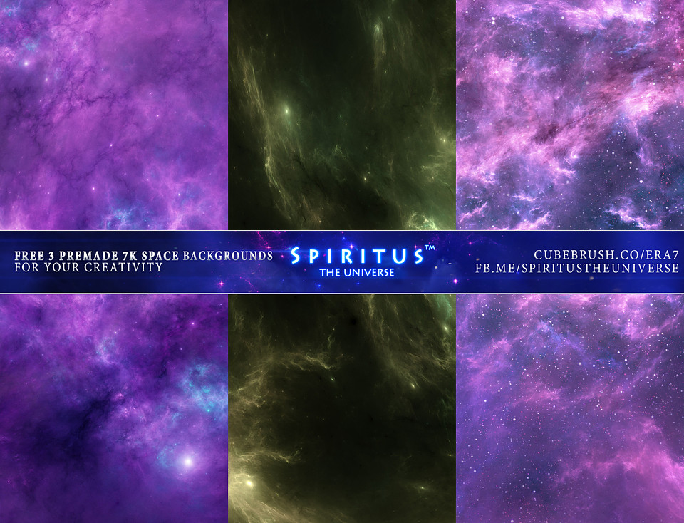 FREE 3 PREMADE 7K SPACE BACKGROUNDS - PACK 120