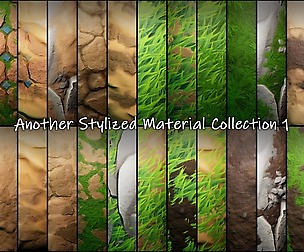 "stylized_terrain" pack of 23 materials