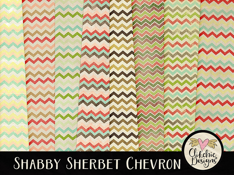 Shabby Cherbet Chevron Texture Pack