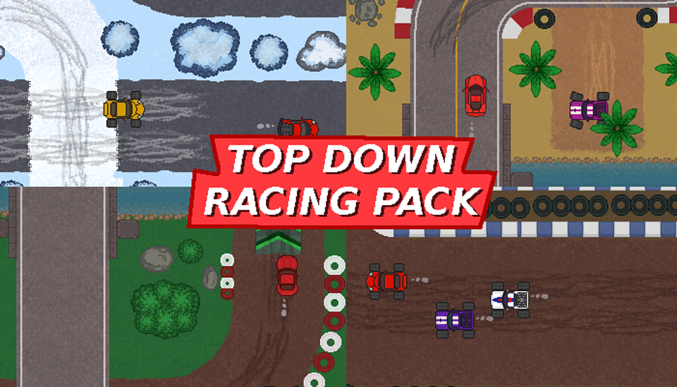 2D Top Down Car Racing Pixel Pack