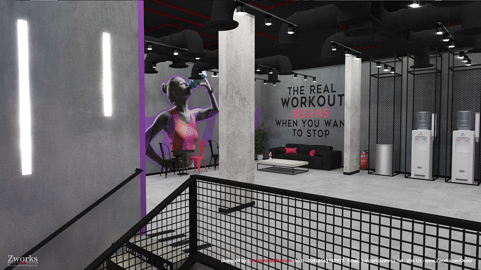Gym Fitness Interior Design 3D model