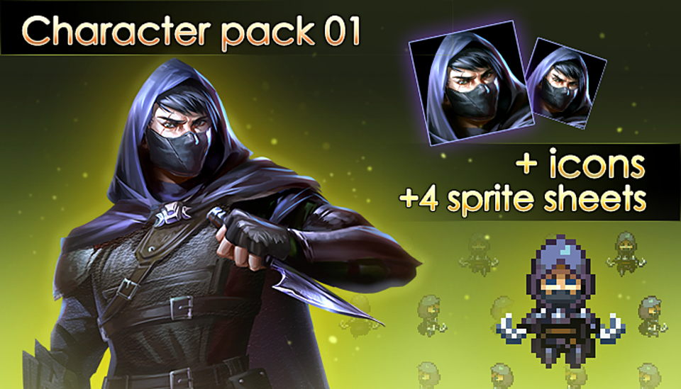 Character Pack 01 - [Sprites, Portraits, Icons]