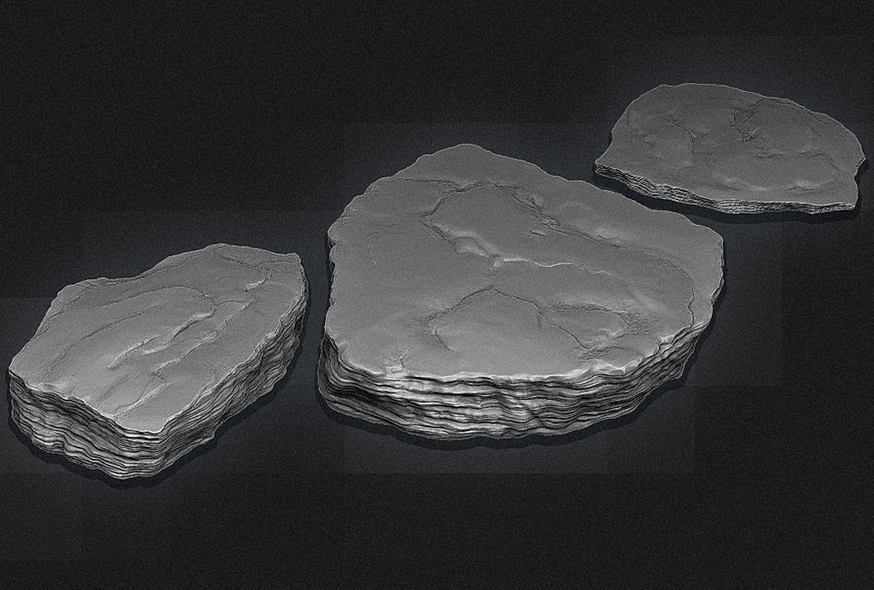 3D Rock Plates High Poly