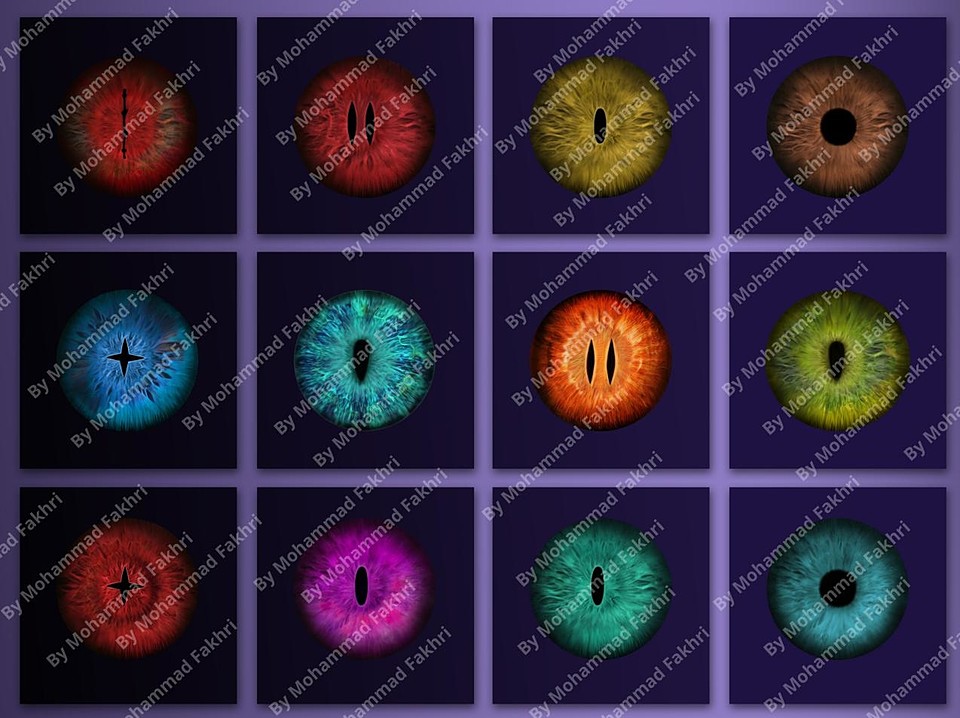 12 Hand Painted iris textures made in photoshop