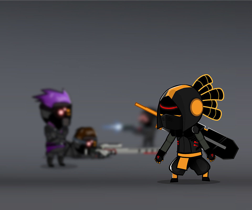 Free 2D Cyberpunk Swordsman Character Sprites