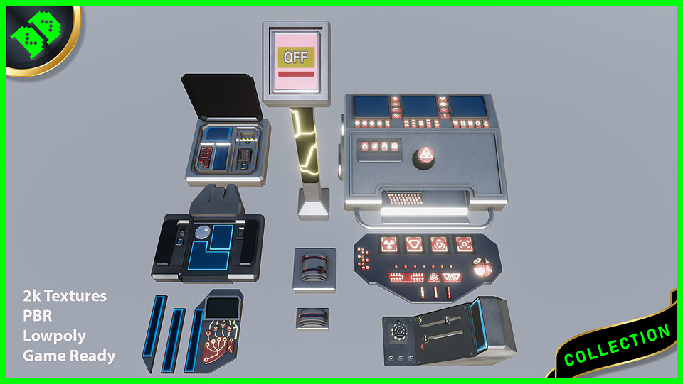 Sci fi Buttons Levers and Gears Vol 2