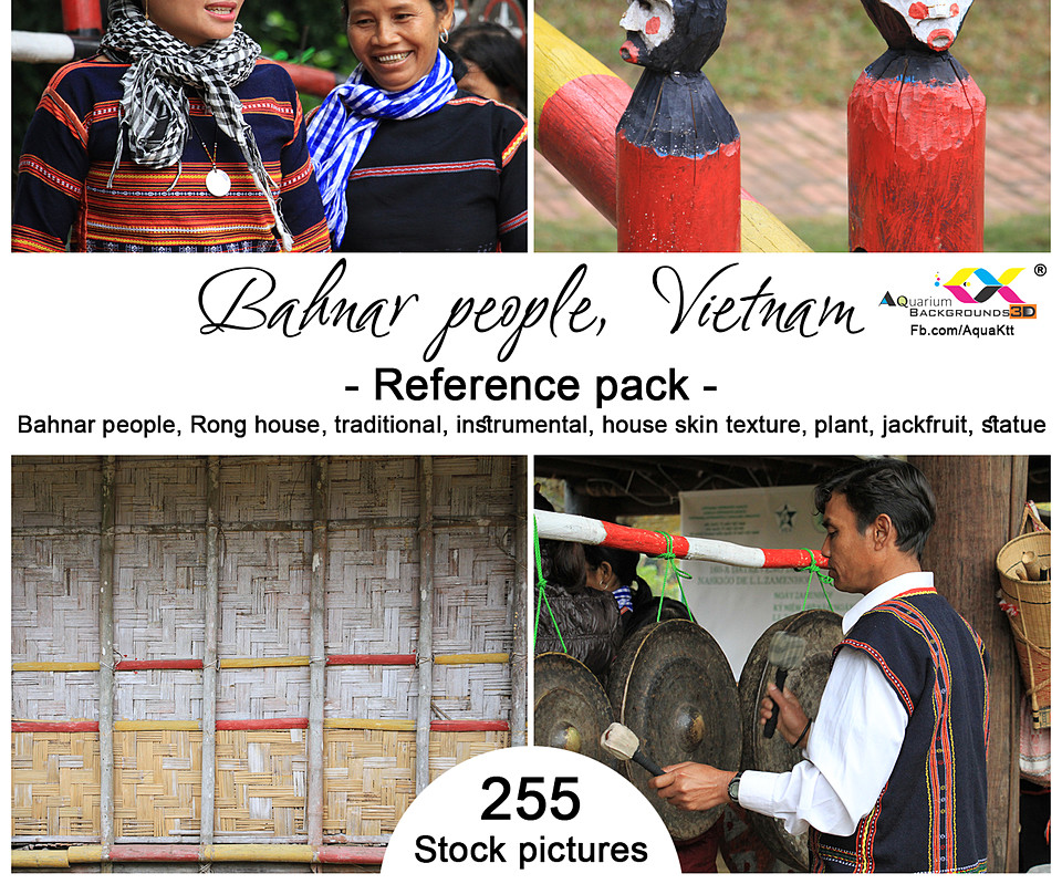 Bahnar people photo reference pack