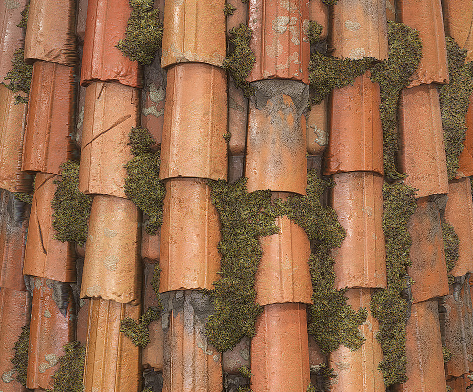 Mossy Roof Material - Substance Designer