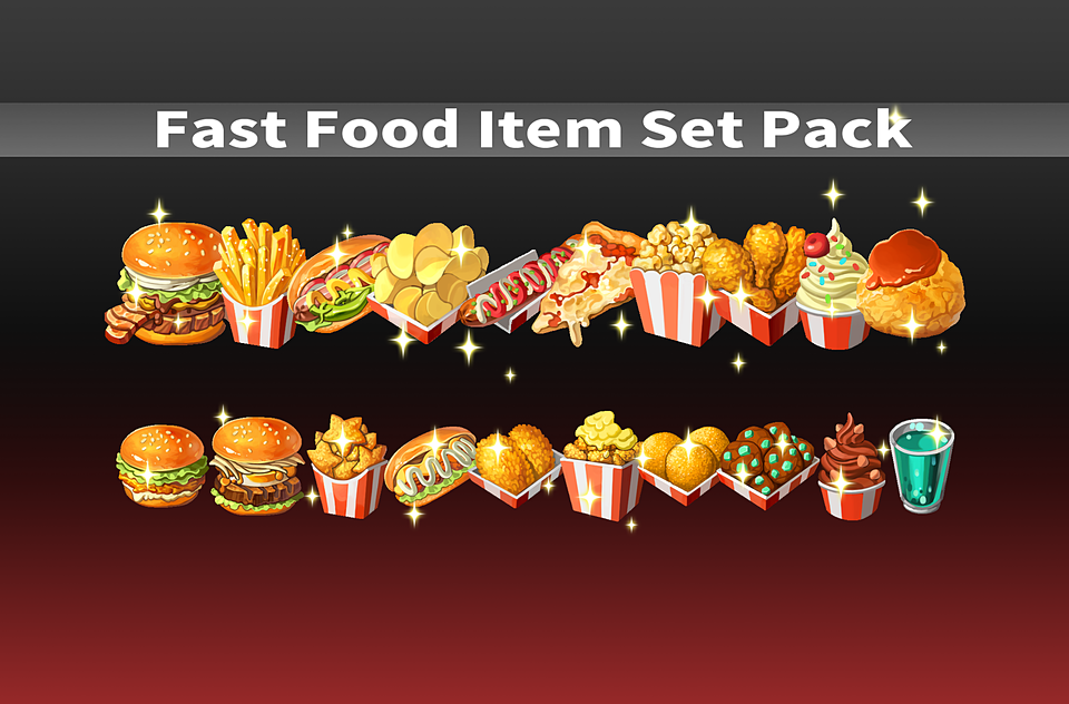 Fast Food Item Set Pack
