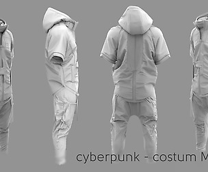 Cyberpunk Duster - Marvelous Designer Resource