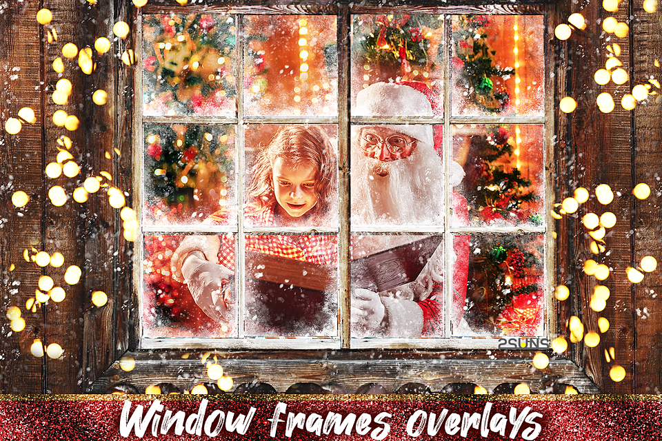 Window Frames Overlays, Photoshop overlays