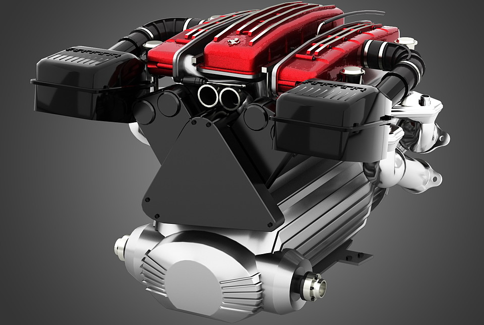 Ferrari Tipo F116 - F133 V12 Engine AWD system