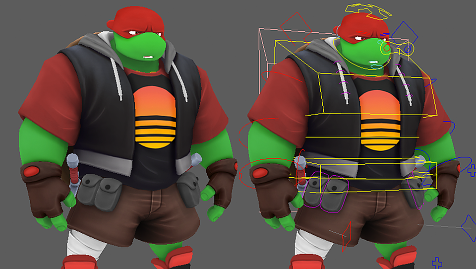 TMNT Raphael - Free Maya Rig