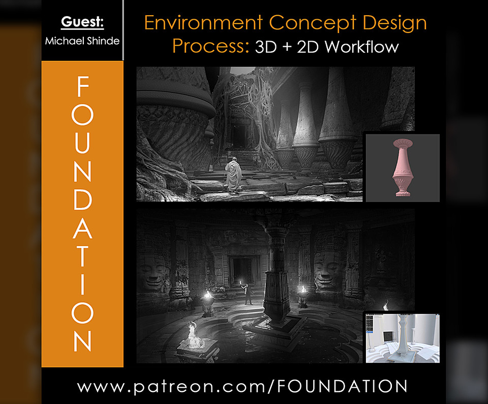 Environment Concept Design Process: 3D + 2D