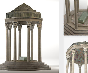 Shiraz city Iran 3d model 80km