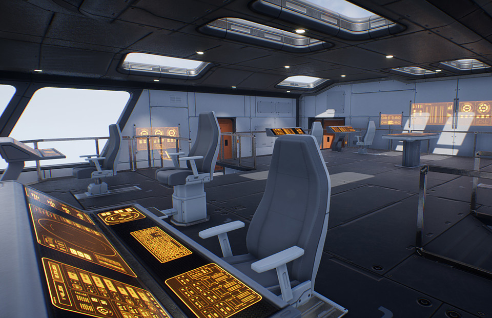 Sci Fi Navigation Bridge - UE4 Modular Environment