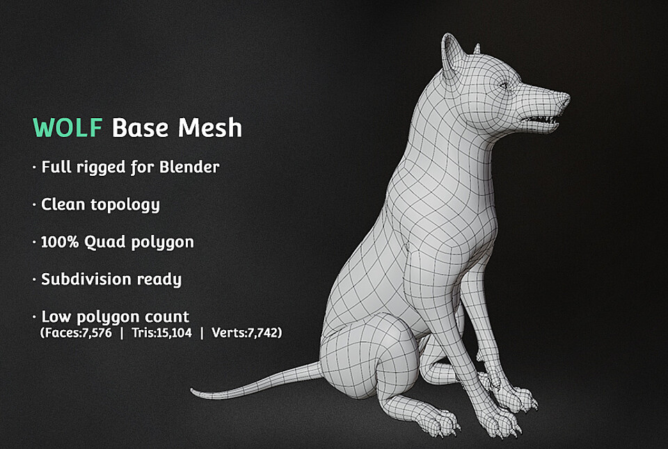 Wolf Base Mesh