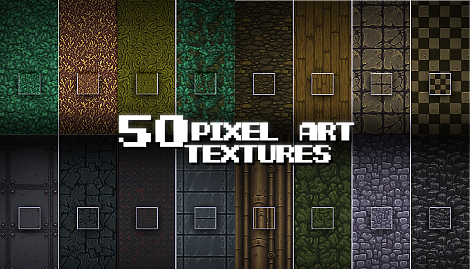 50 Pixel Art Textures