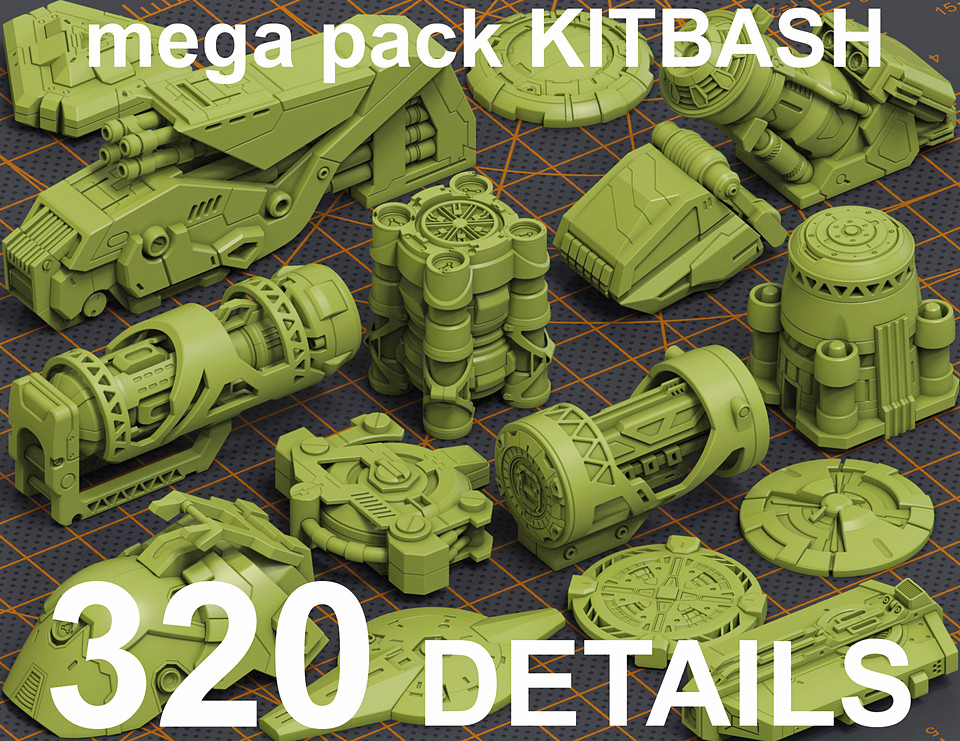 Mega Pack Kitbash 320 DETAILS