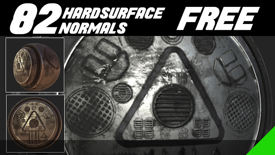 82 Hardsurface NormalsMaps | FREE