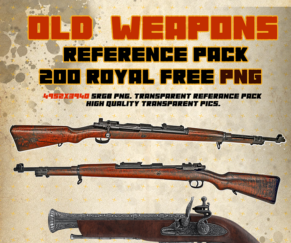 Old Weapon Reference pack (200 pics.) png