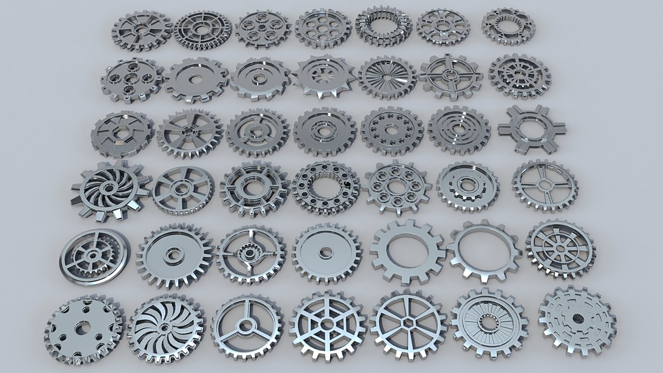 42 low poly gears