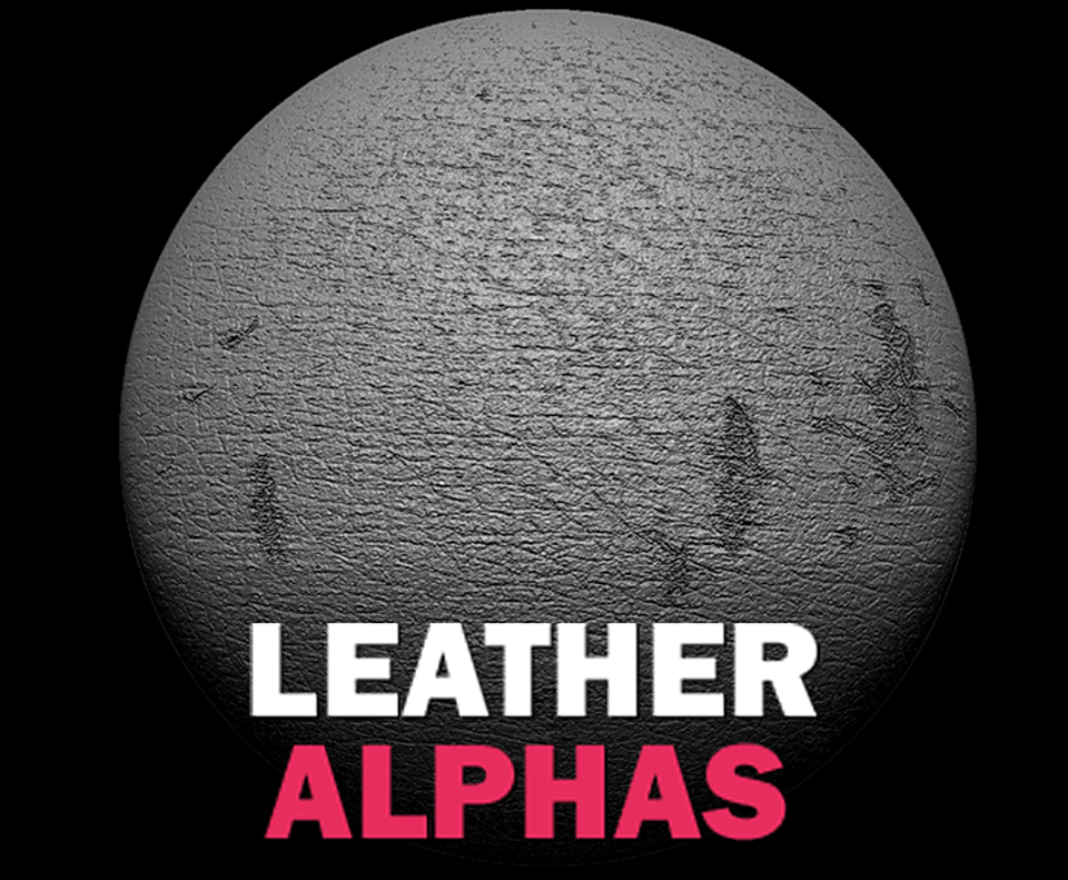 10 Leather Alphas Vol.2 (ZBrush, Substance, 2K)