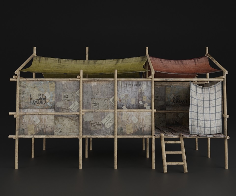 SLUM SHACK HOUSE REALISTIC OLD