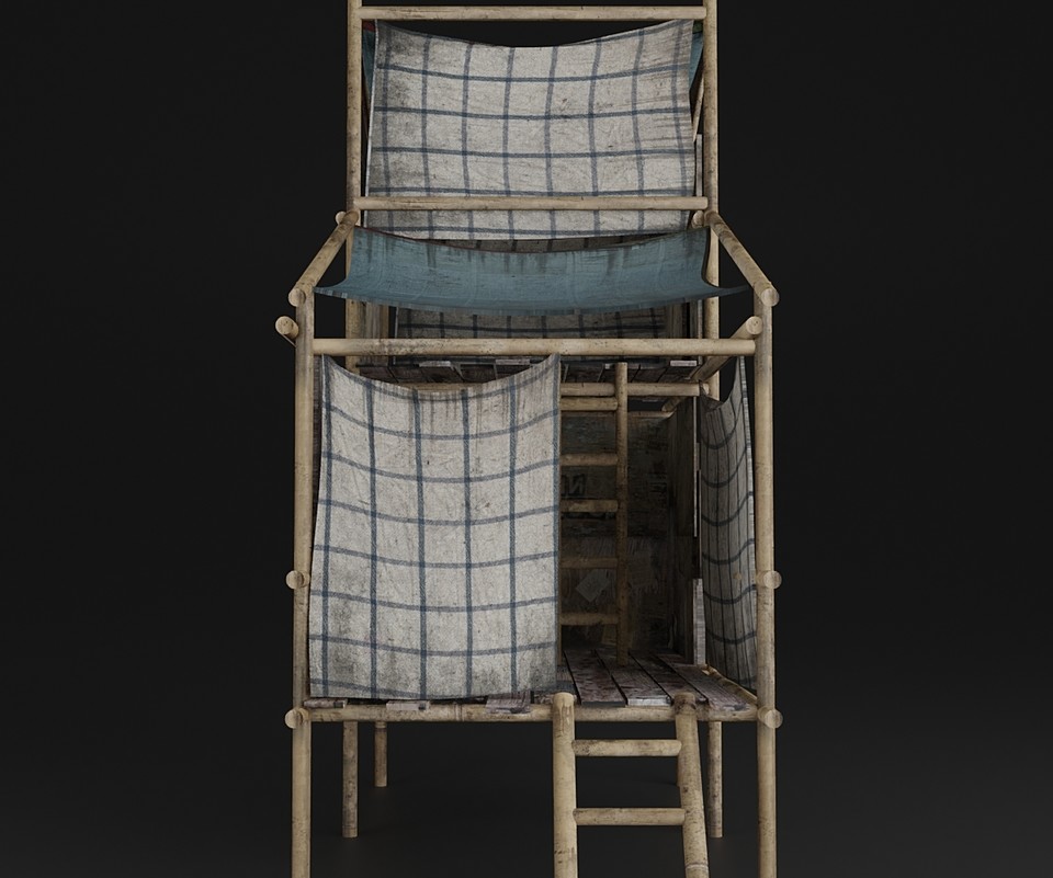 SLUM SHACK HOUSE PBR HOMELESS MAN