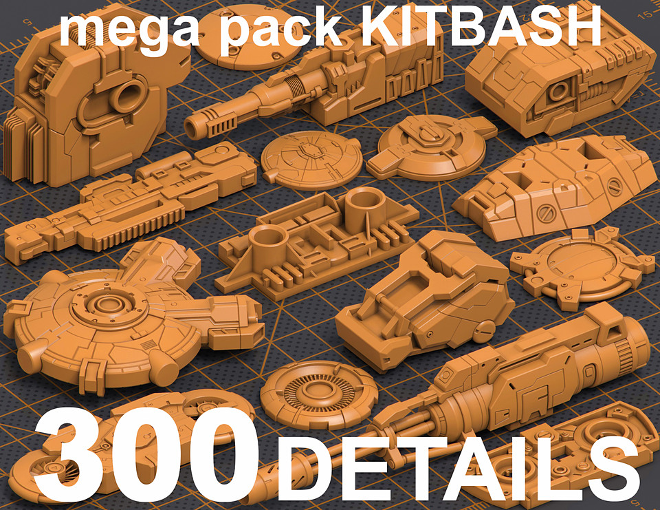 Mega Pack Kitbash 300 DETAILS