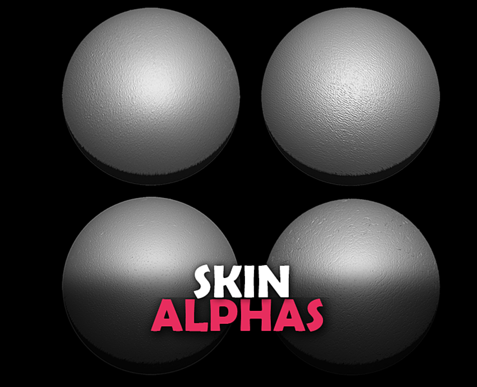 10 Skin Alphas (ZBrush, Substance, 2K)