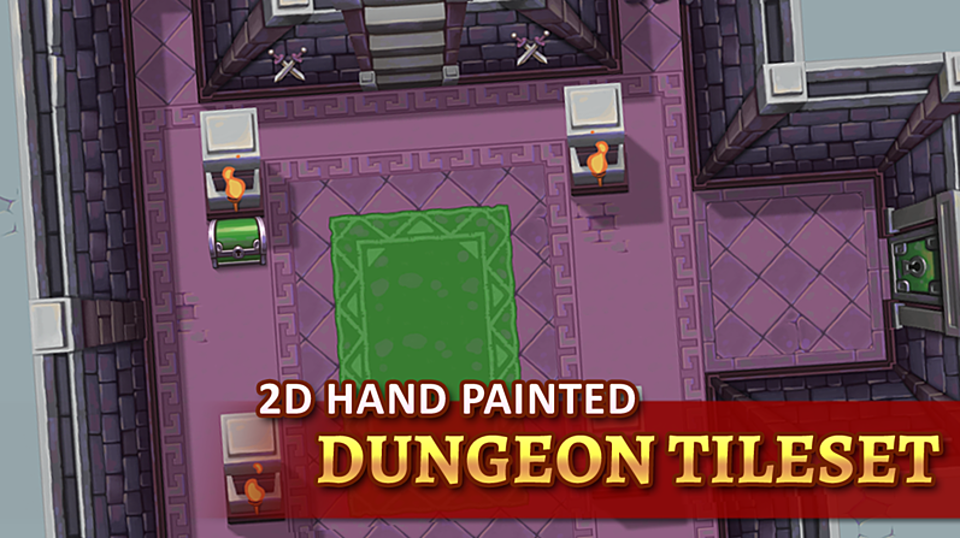 2D Hand Painted - Dungeon Tileset