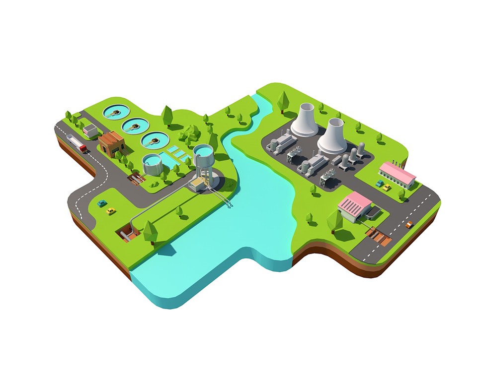 power plant 3D model