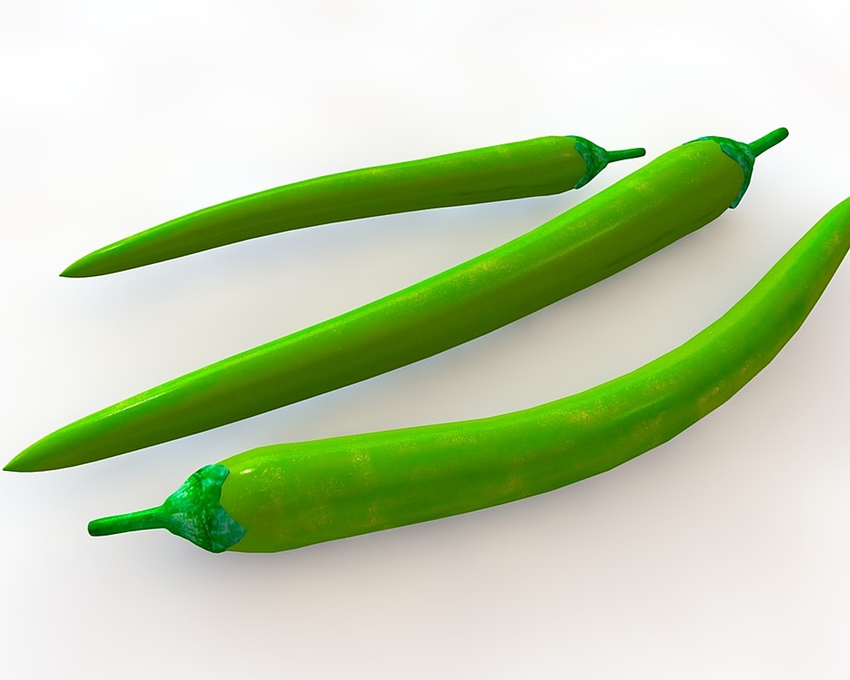 Chilli green 3D Model
