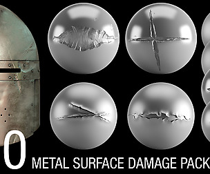 Stylized Metal Damaged Alphas
