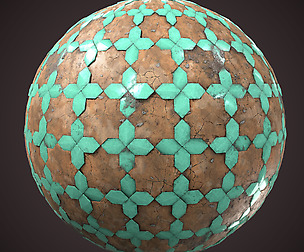 5 PBR 4K Realistic Moroccan Zellij textures