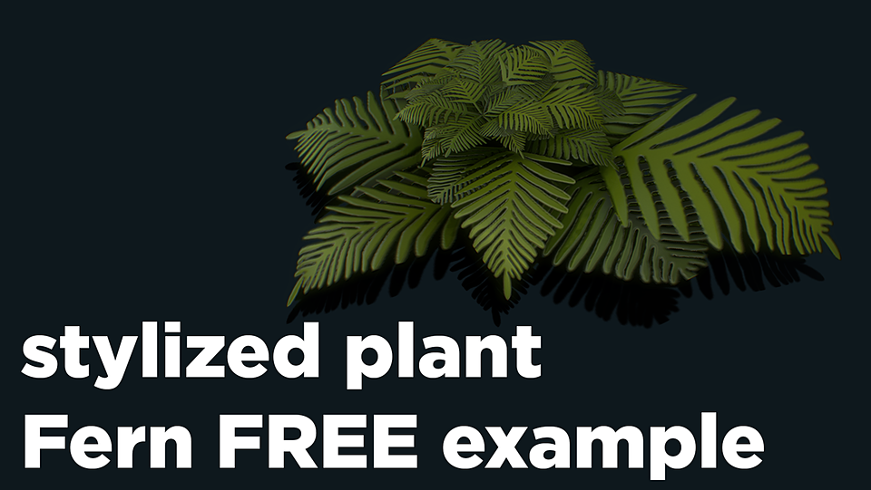 Stylized Plant Fern FREE Example