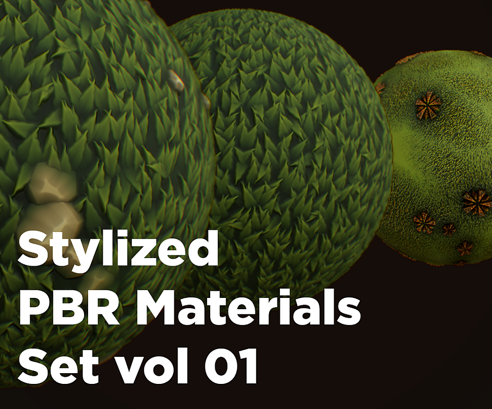 Stylized Grass - Rocks - Moss Materials