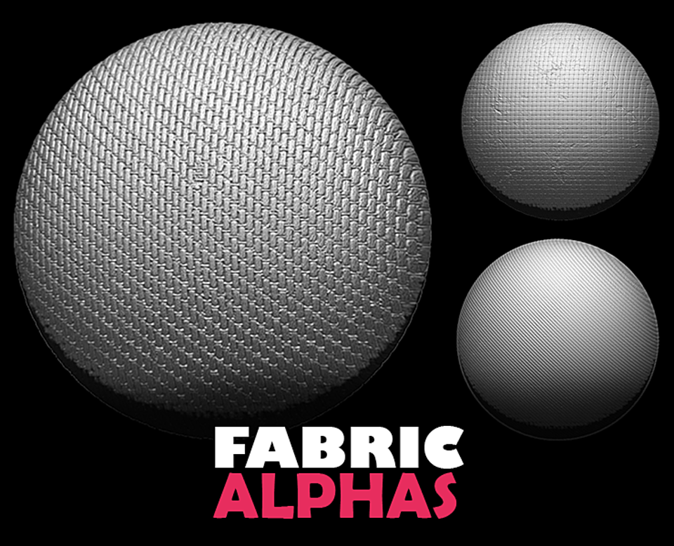 10 Fabric Alphas Vol.5 (ZBrush, Substance, 2K)