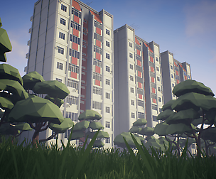 Apartment Buildings Low Poly Collection 3D model