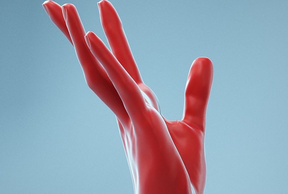 Stretched Backwards Realistic Hand